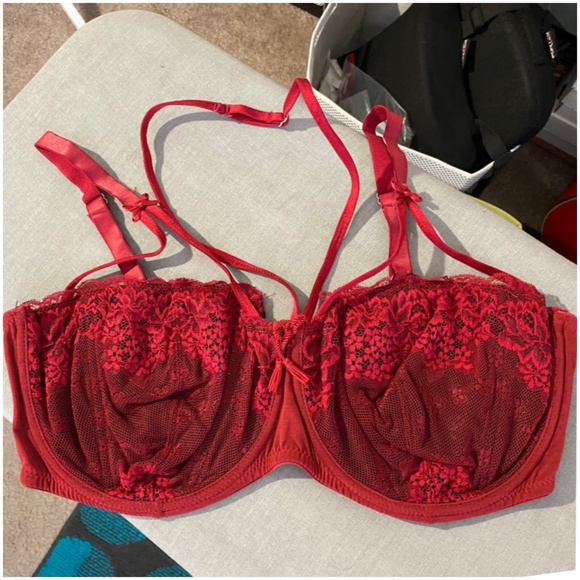 Intimates & Sleepwear | Red Bra With Neck Harness 4f | Poshmark